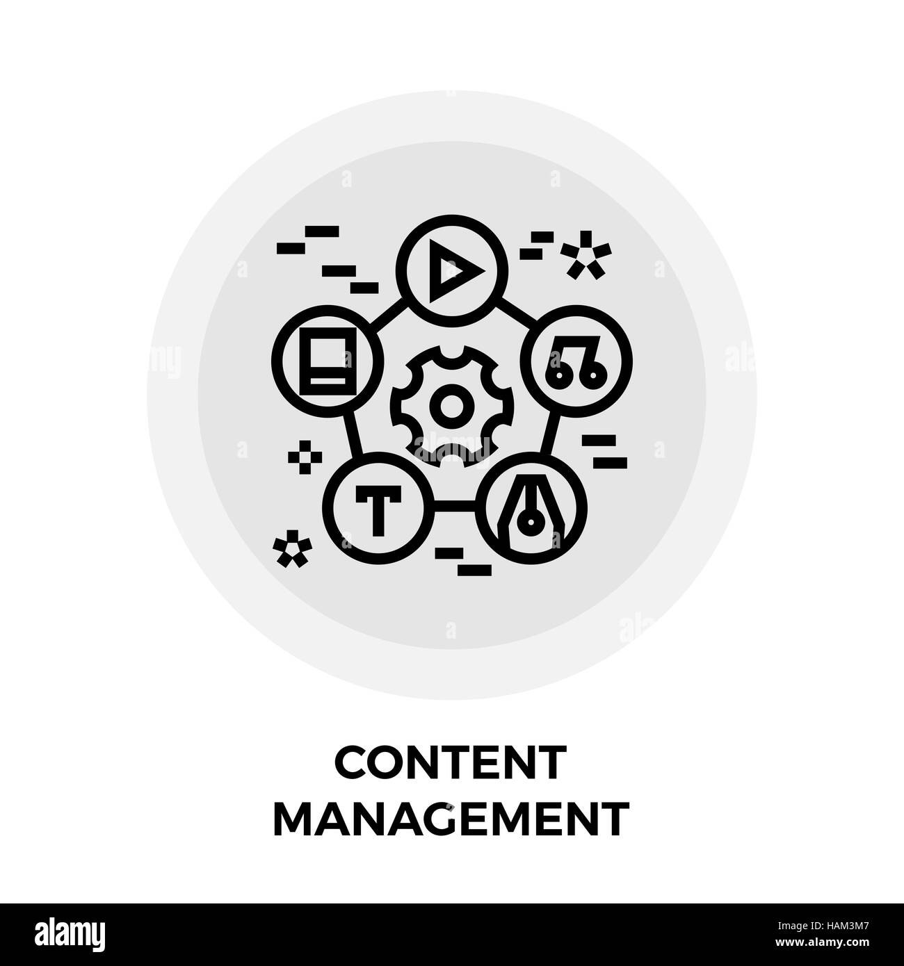 Content Management Icon Vector. Content Management Icon Flat. Content ...