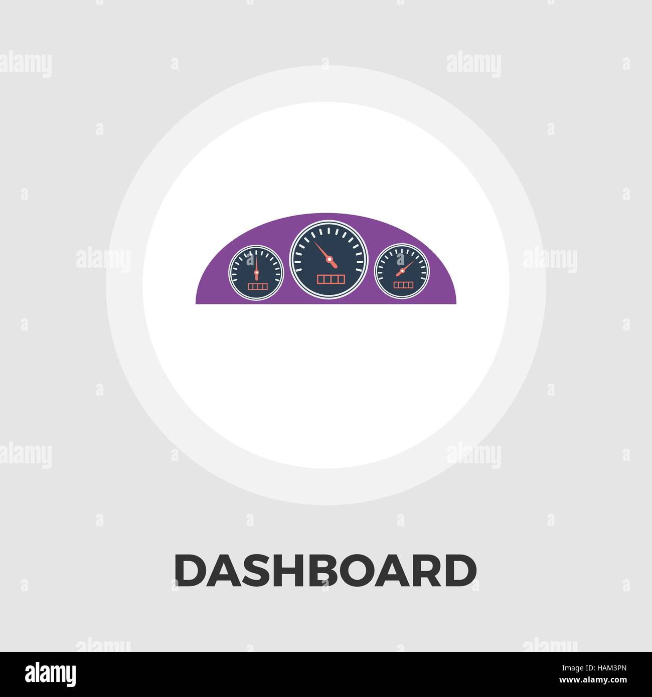 Dashboard icon vector. Flat icon isolated on the white background ...