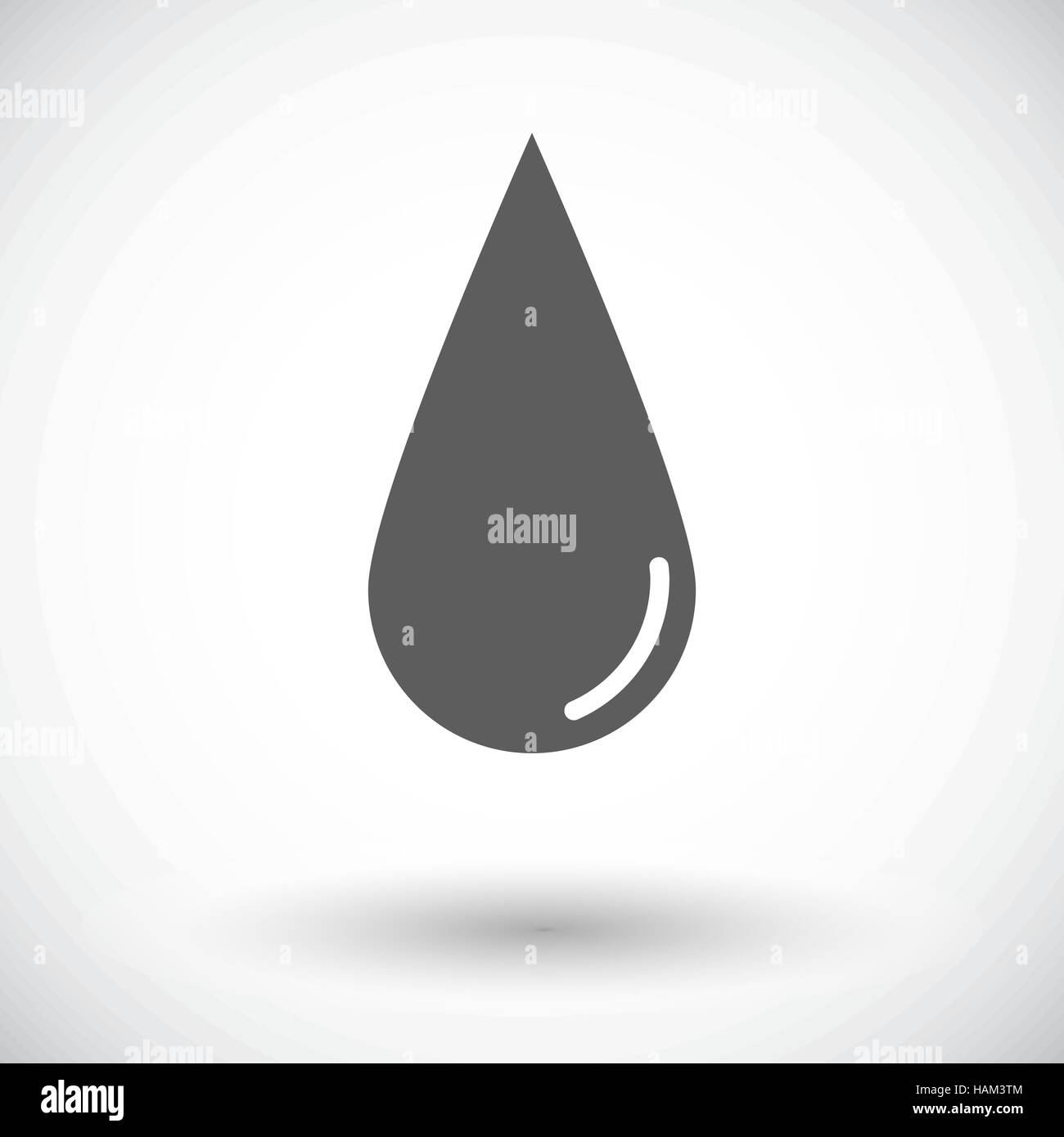 Drop. Single flat icon on white background. Vector illustration Stock ...