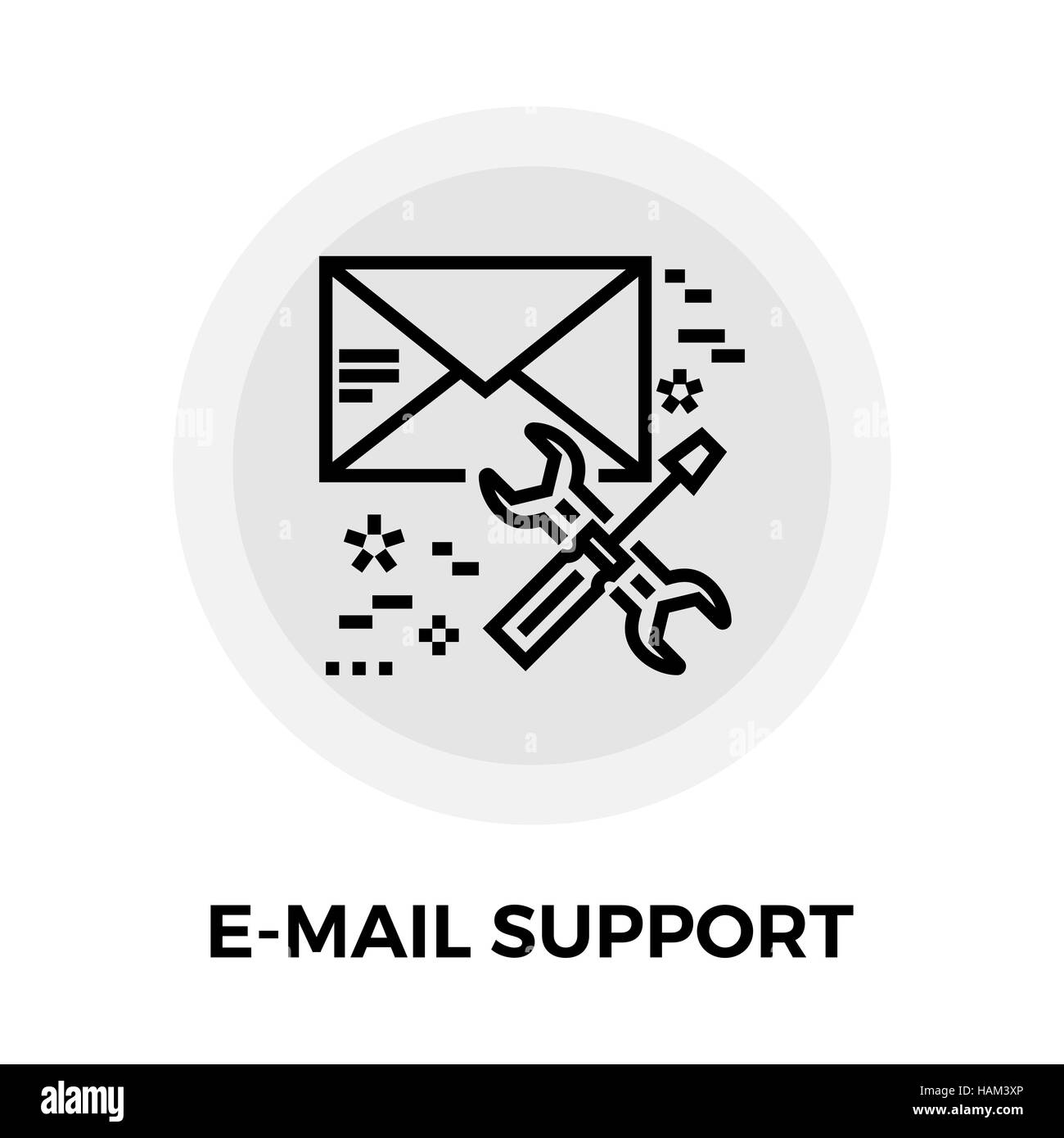 E-mail Support icon vector. Flat icon isolated on the white background ...