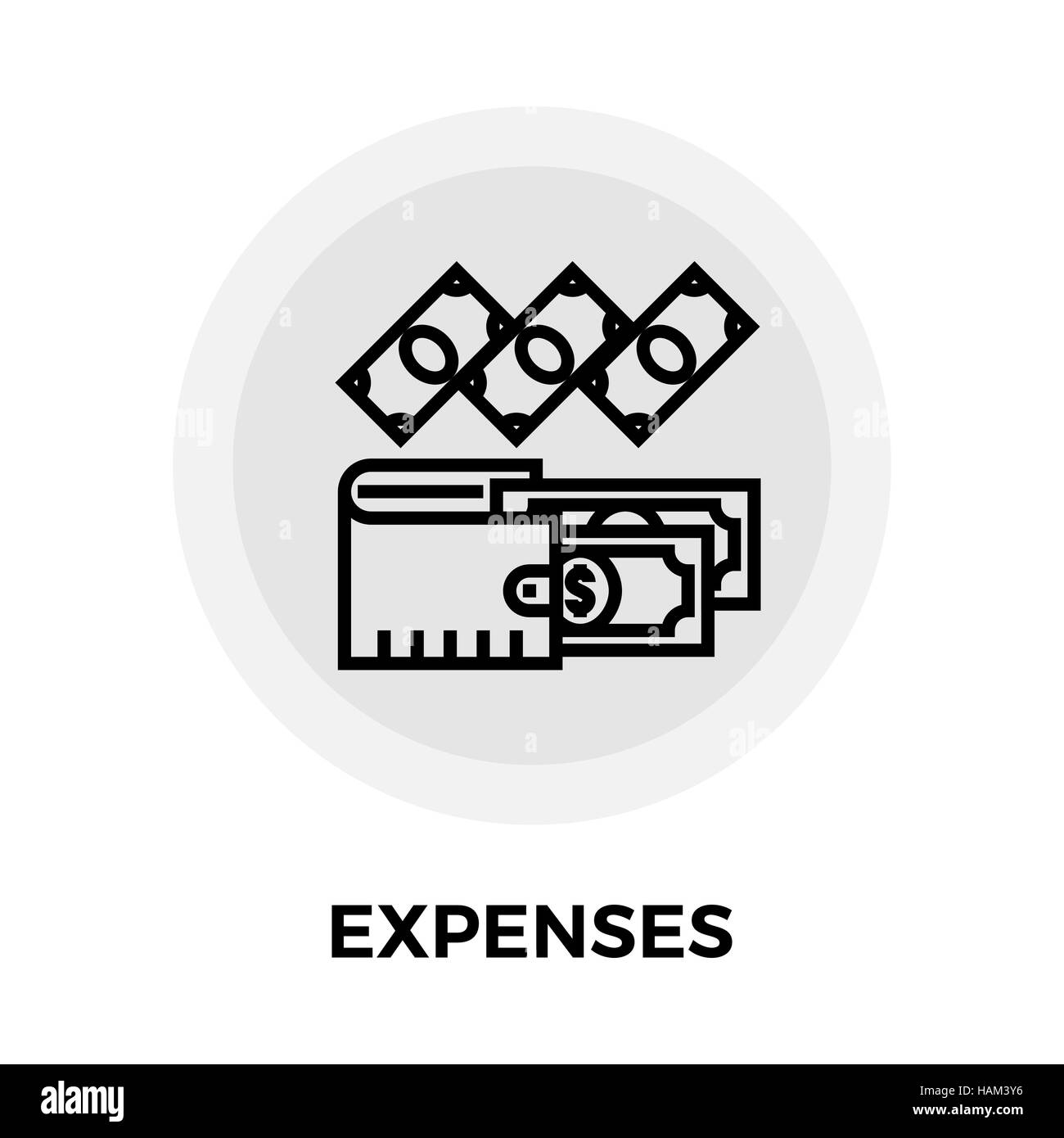 Expenses icon vector. Flat icon isolated on the white background ...