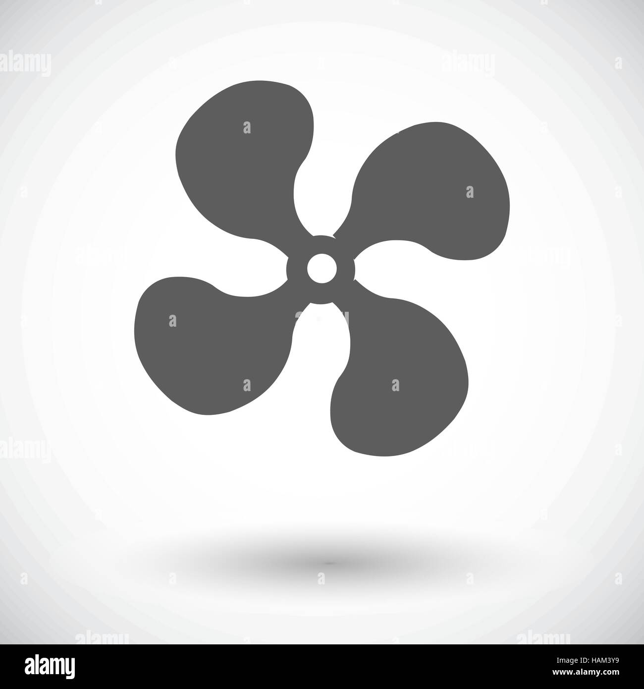 Fan. Single flat icon on white background. Vector illustration Stock ...