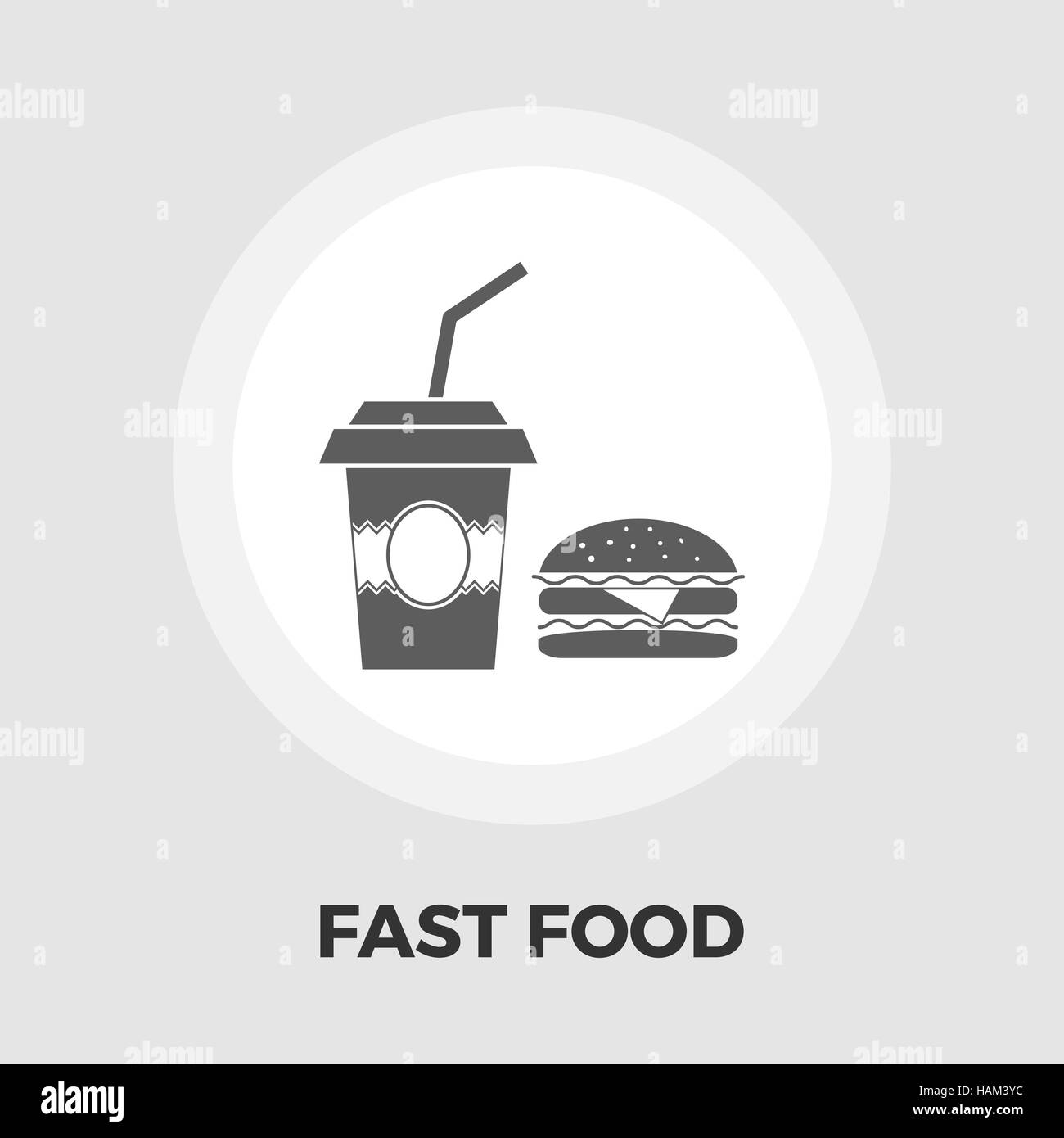Fast food icon vector. Flat icon isolated on the white background ...