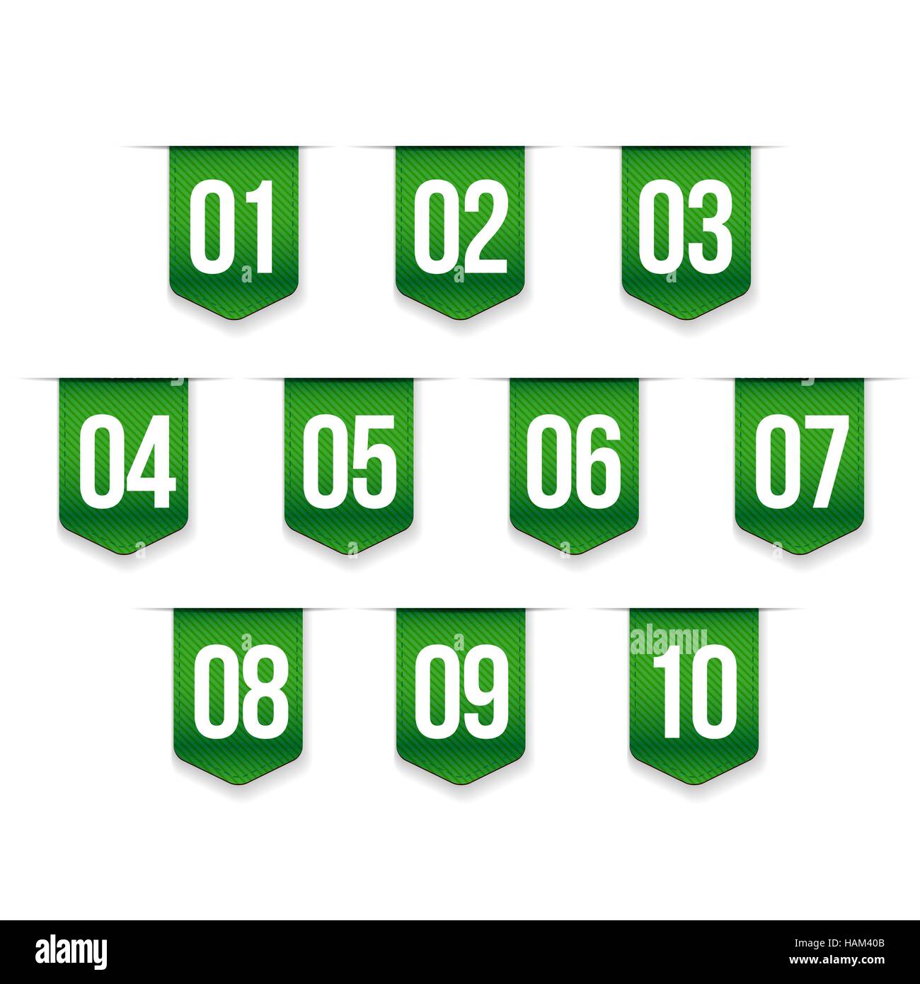 Number set vector ribbon Stock Vector Image & Art - Alamy