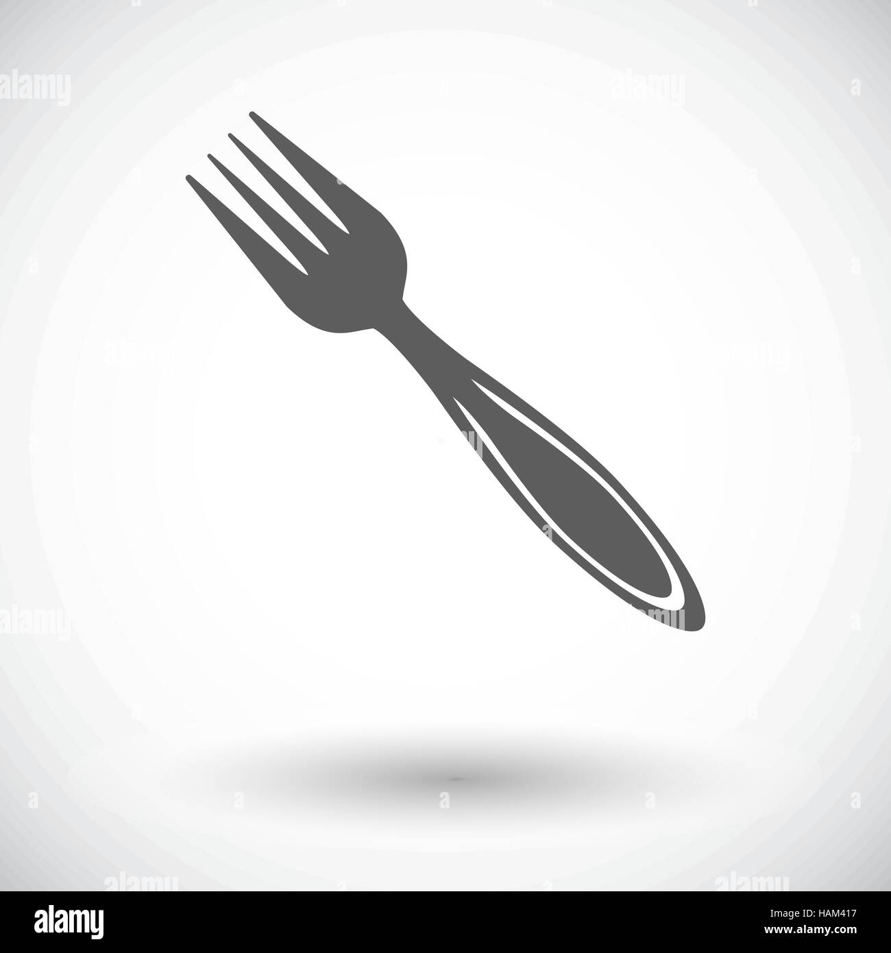Fork. Single flat icon on white background. Vector illustration Stock ...