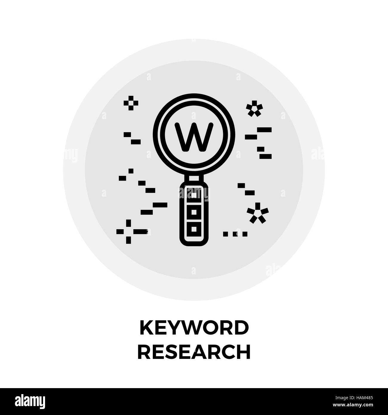 Keyword Research Icon Vector. Flat icon isolated on the white ...