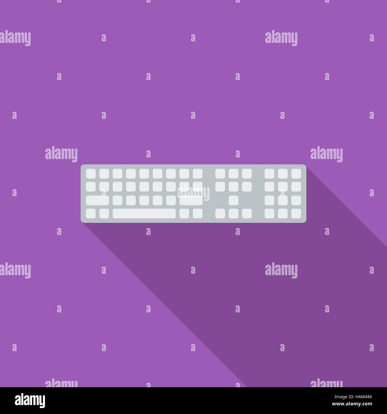 Keyboard icon. Flat vector related icon with long shadow for web and ...