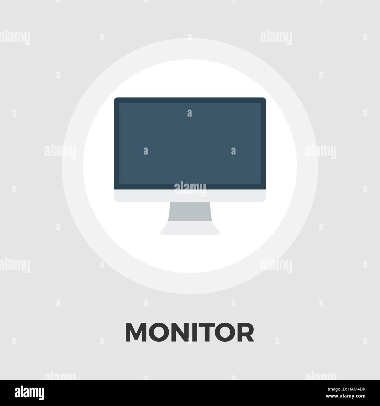 Monitor icon vector. Flat icon isolated on the white background ...