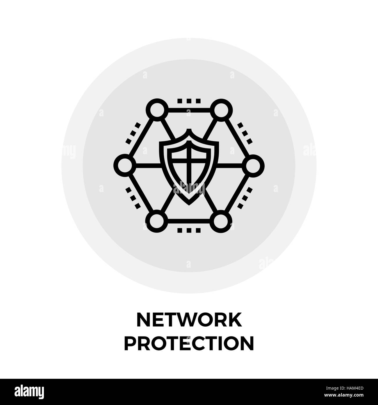 Network Protection icon vector. Flat icon isolated on the white ...