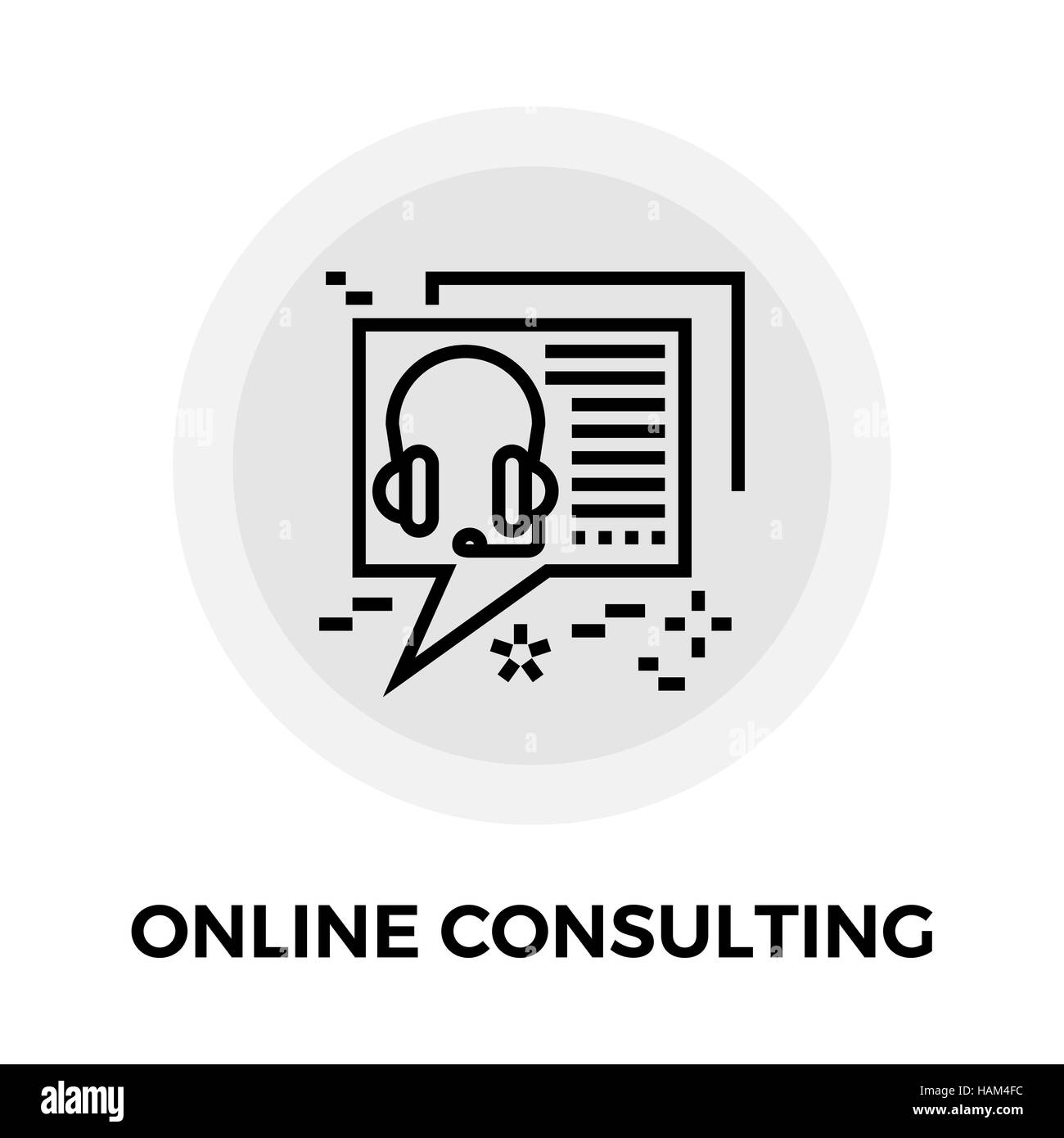 Online Consulting icon vector. Flat icon isolated on the white ...