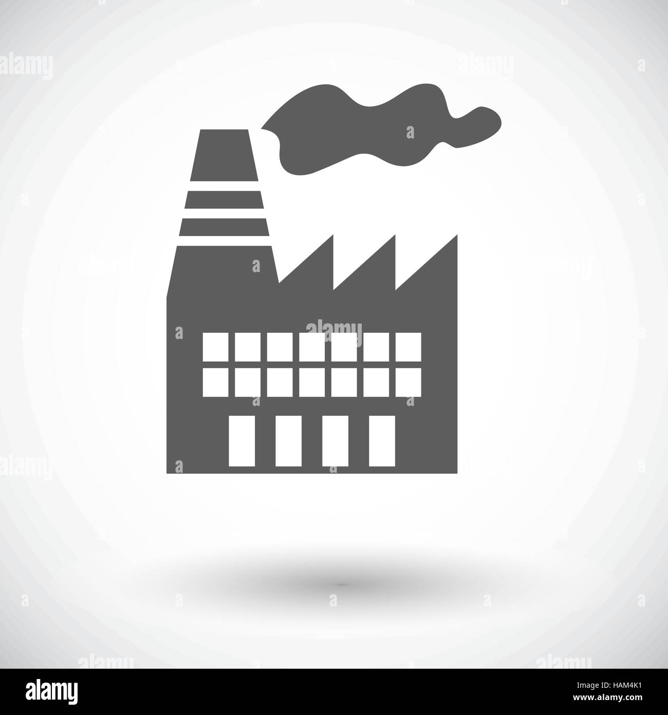 Factory. Single flat icon on white background. Vector illustration ...