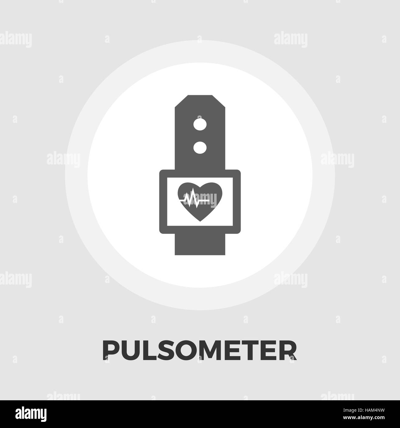 Pulsometer icon vector. Flat icon isolated on the white background ...
