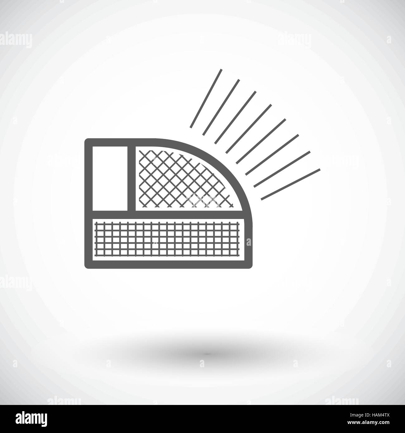 Rear signal light car. Single flat icon on white background. Vector ...