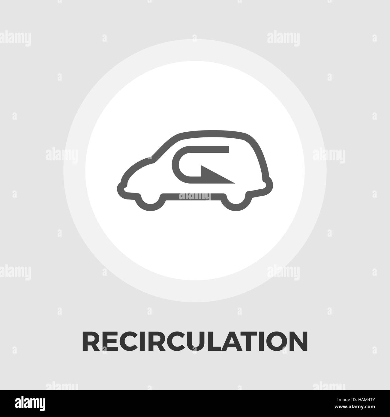 Recirculation air icon vector. Flat icon isolated on the white ...