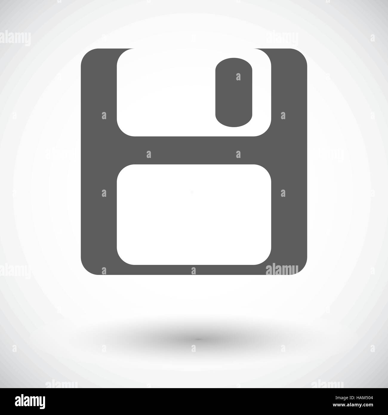 Magnetic floppy disc. Single flat icon on white background. Vector ...