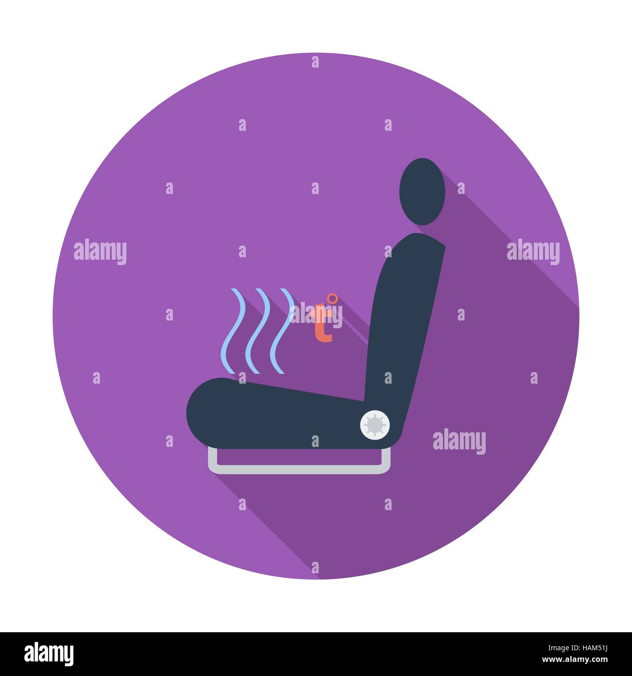 Heated seat. Single flat color icon. Vector illustration Stock Vector ...