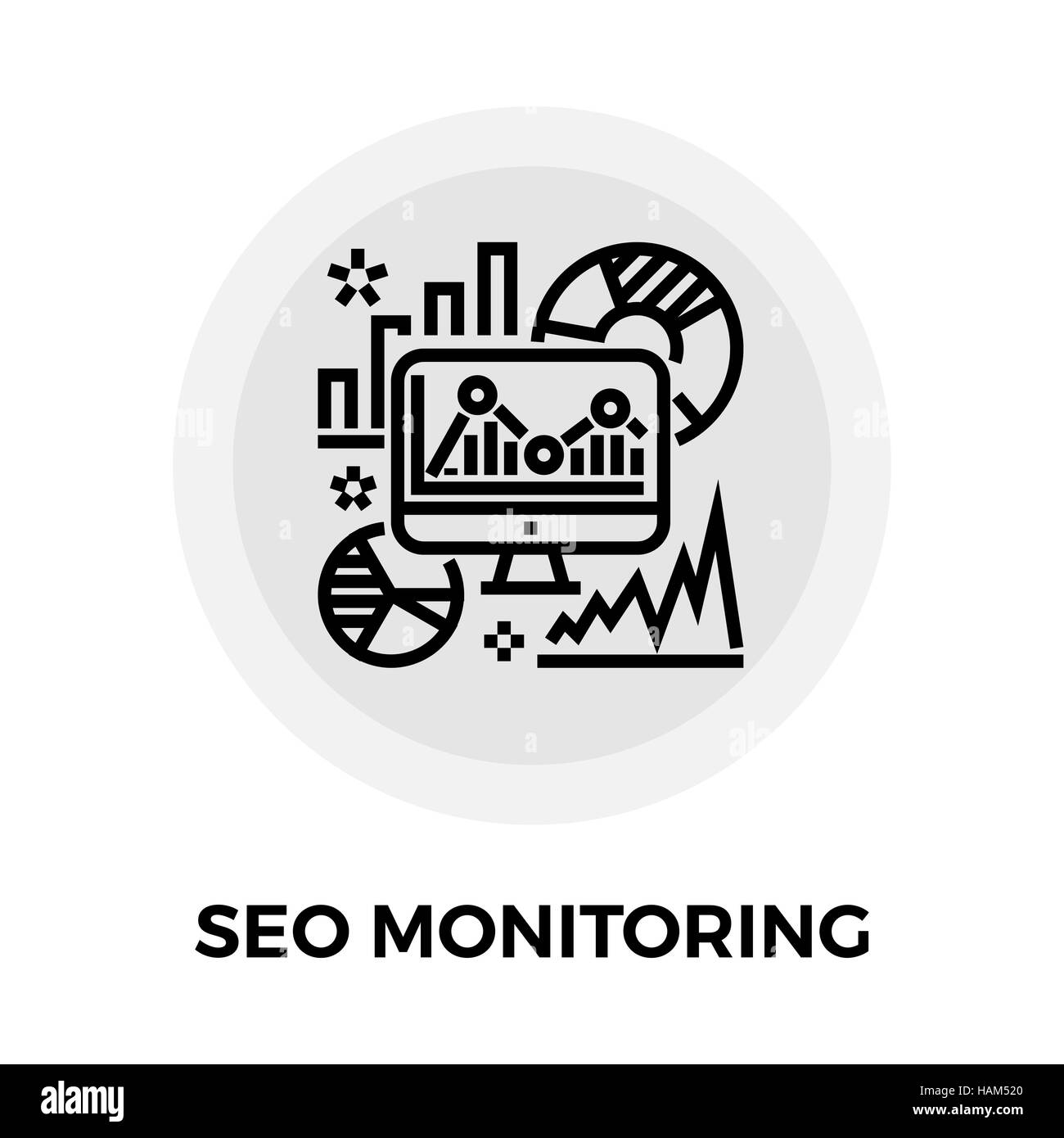 SEO Audit icon vector. Flat icon isolated on the white background ...