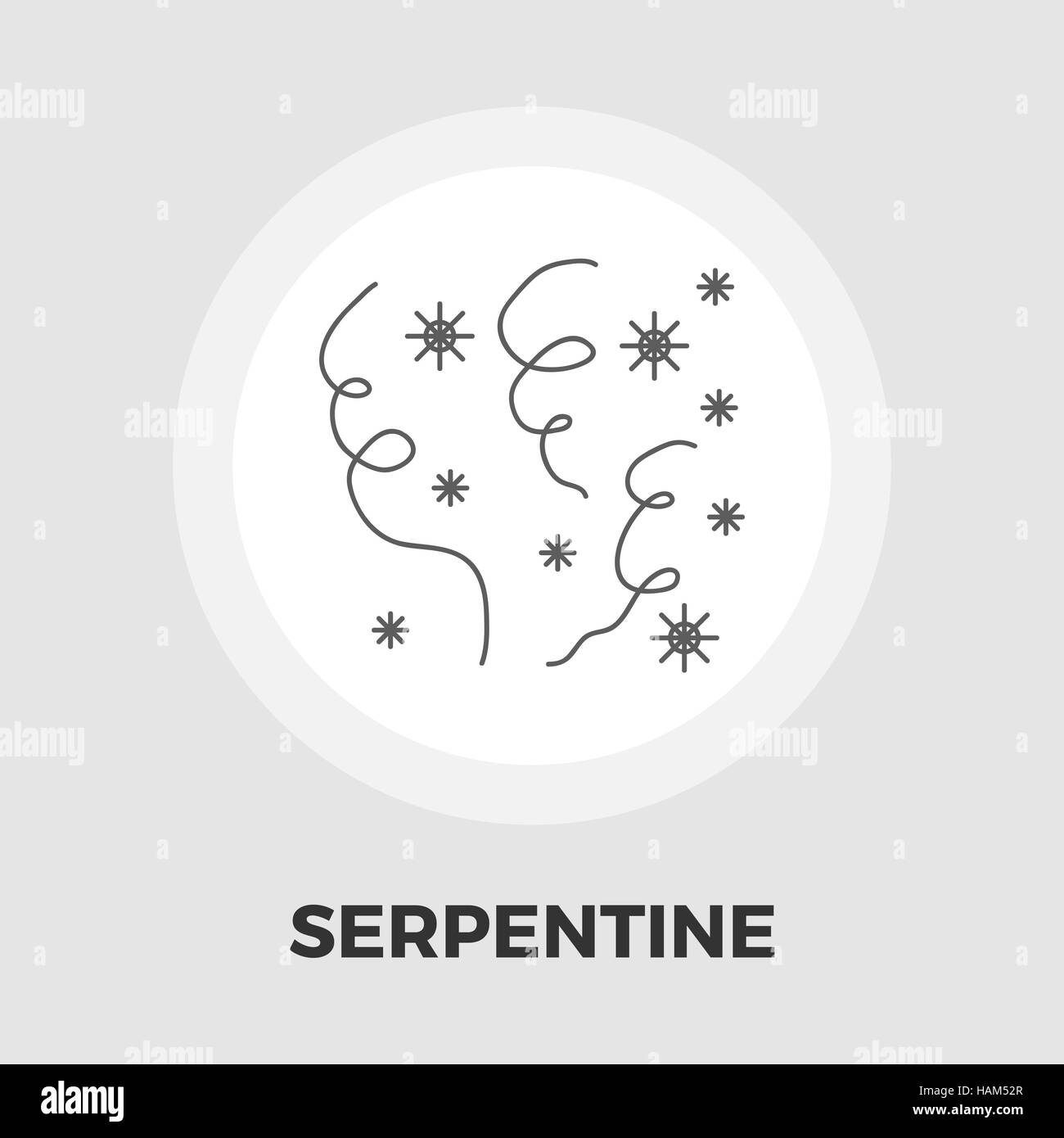 Serpentine icon vector. Flat icon isolated on the white background ...