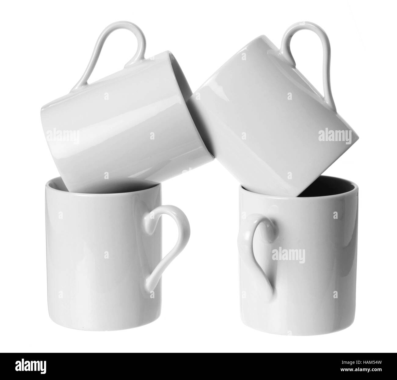 Stacks of Coffee Mugs Stock Photo - Alamy