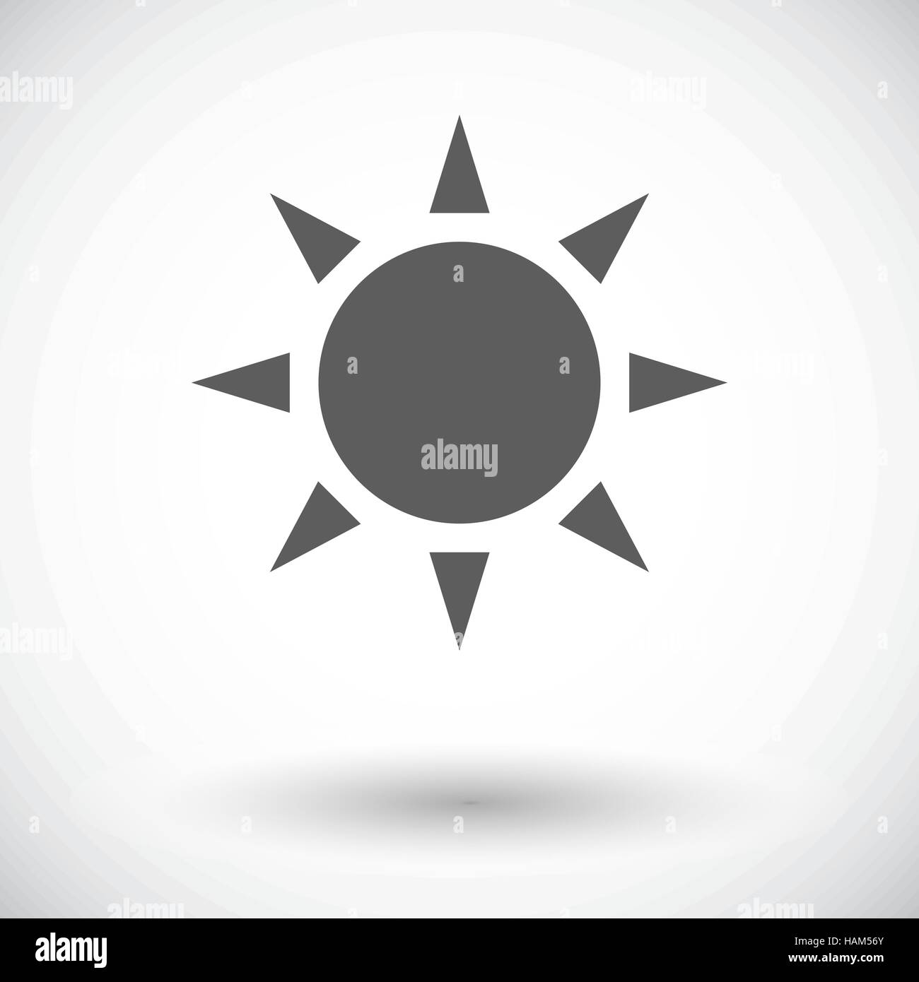 Sun. Single flat icon on white background. Vector illustration Stock ...