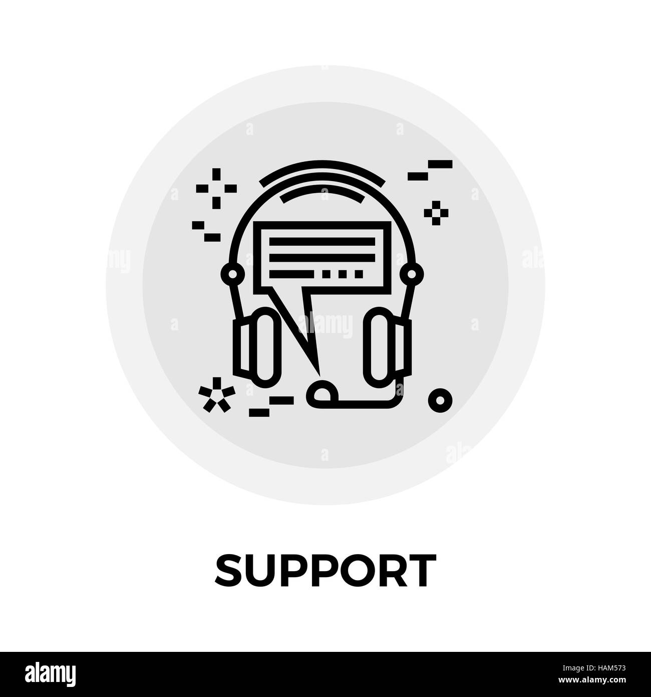 Support icon vector. Flat icon isolated on the white background ...