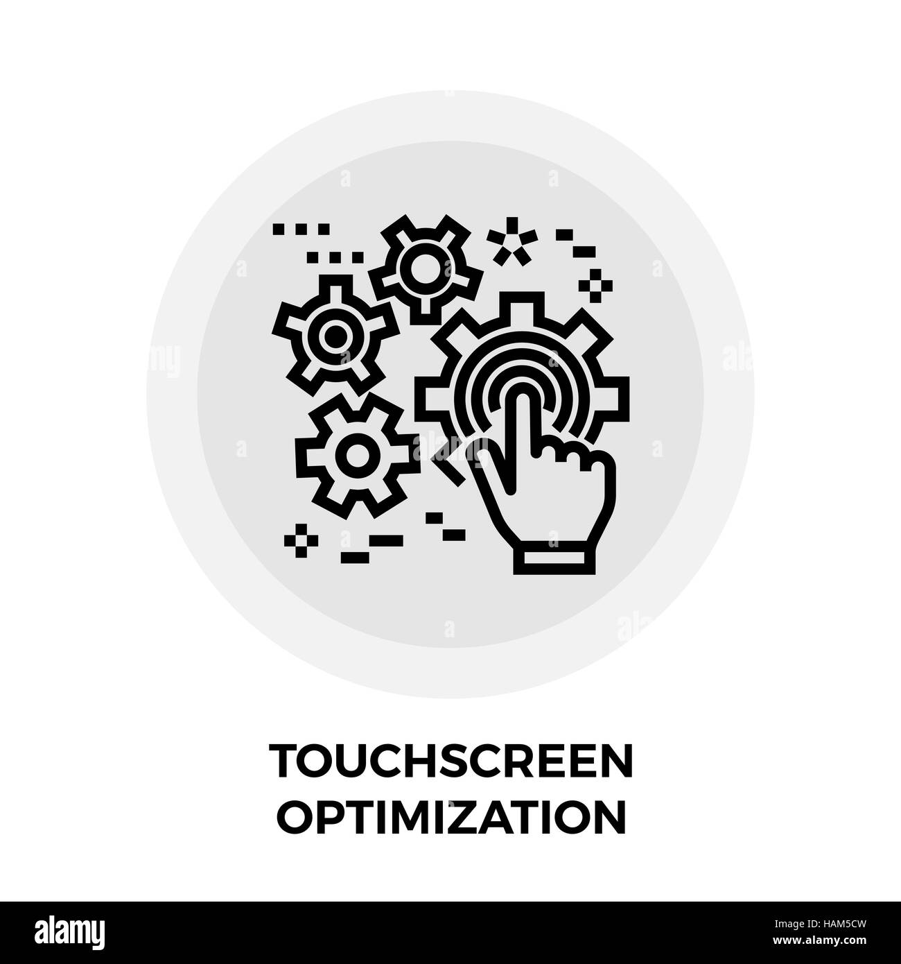 Touchscreen Optimization icon vector. Flat icon isolated on the white ...