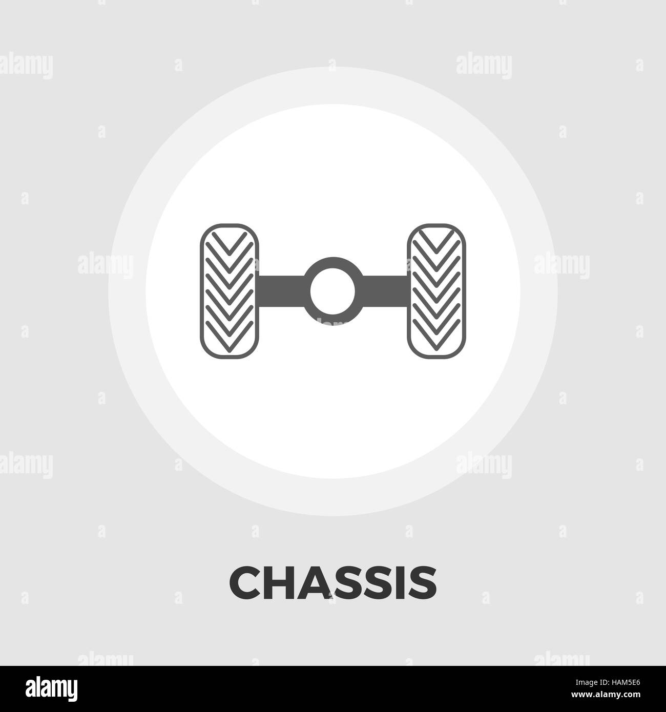 Chassis car icon vector. Flat icon isolated on the white background ...