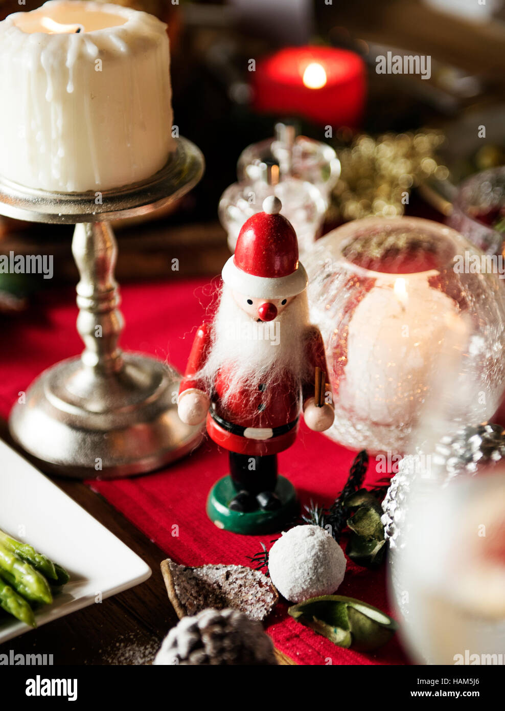 Christmas Family Dinner Table Concept Stock Photo - Alamy