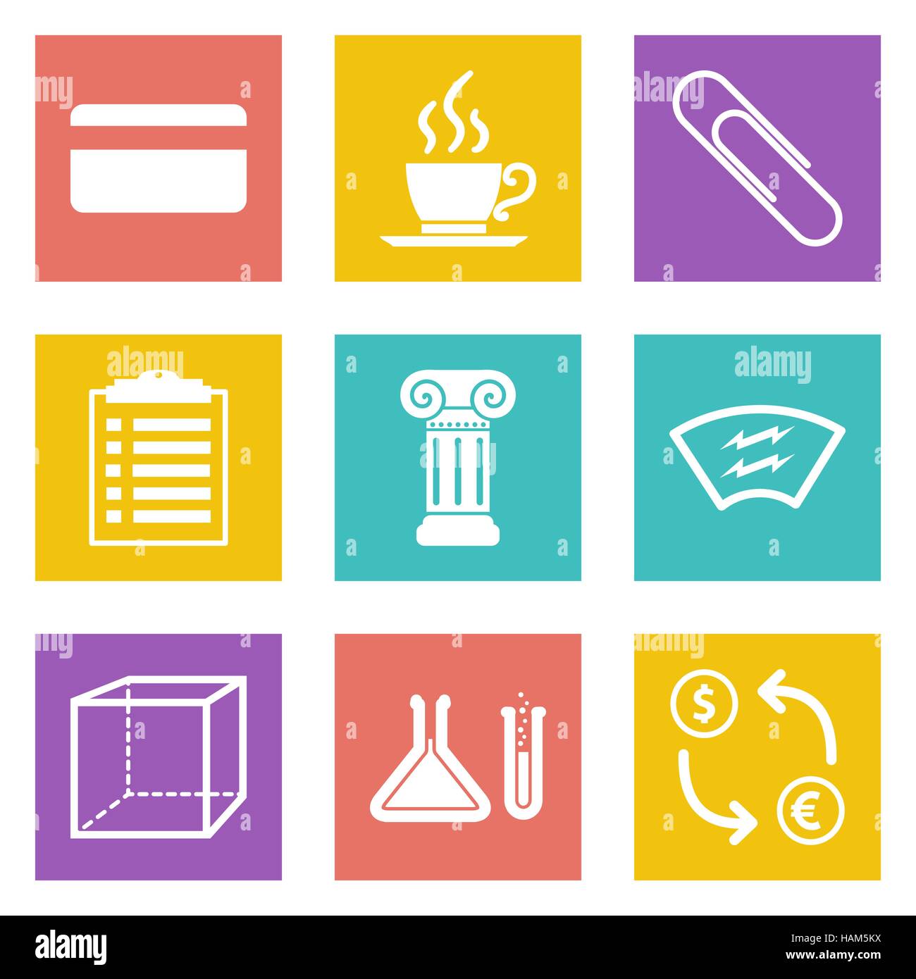 Icons for Web Design and Mobile Applications set 6. Vector illustration ...