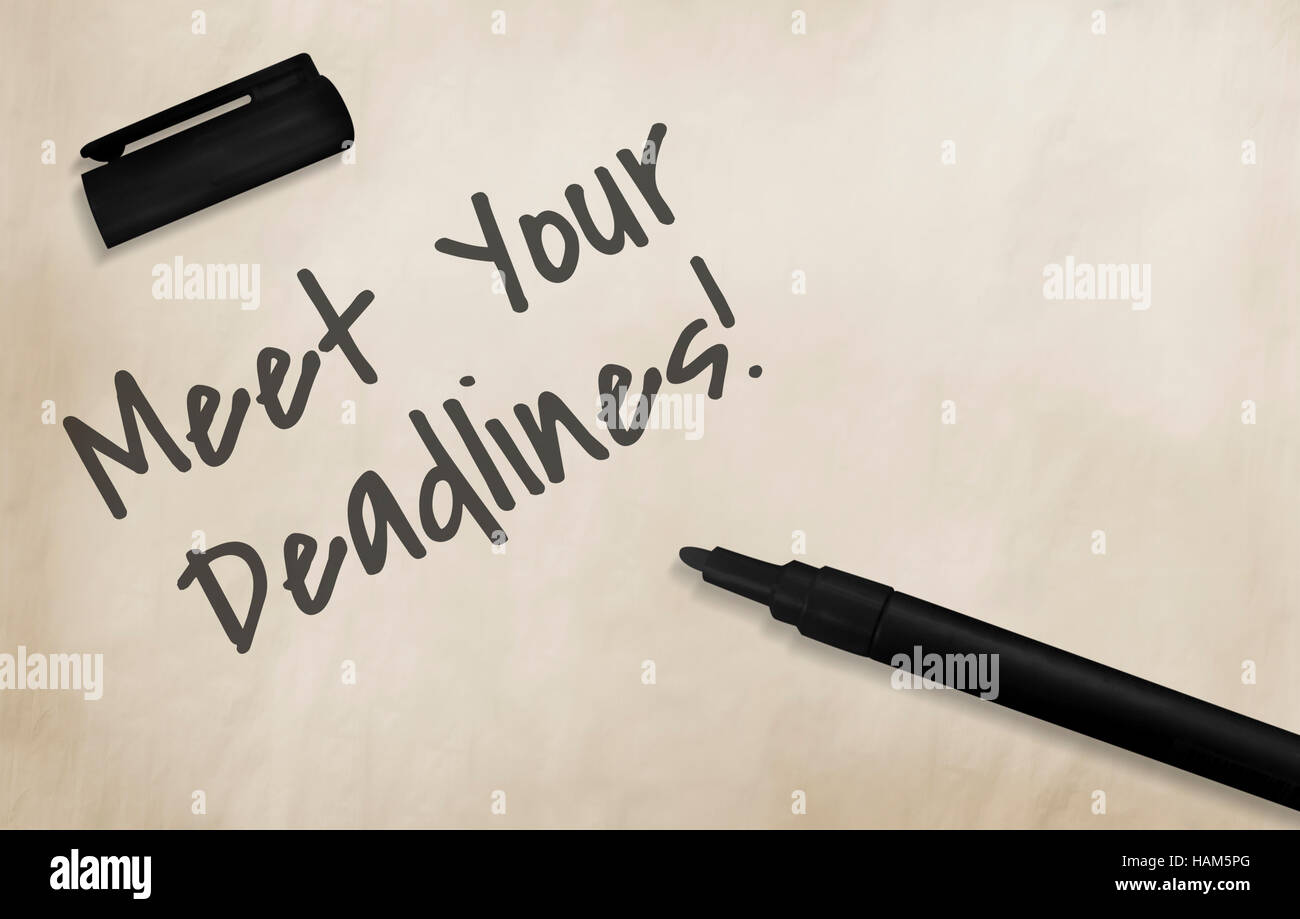 Meet Your Deadlines Appointment Events Concept Stock Photo - Alamy