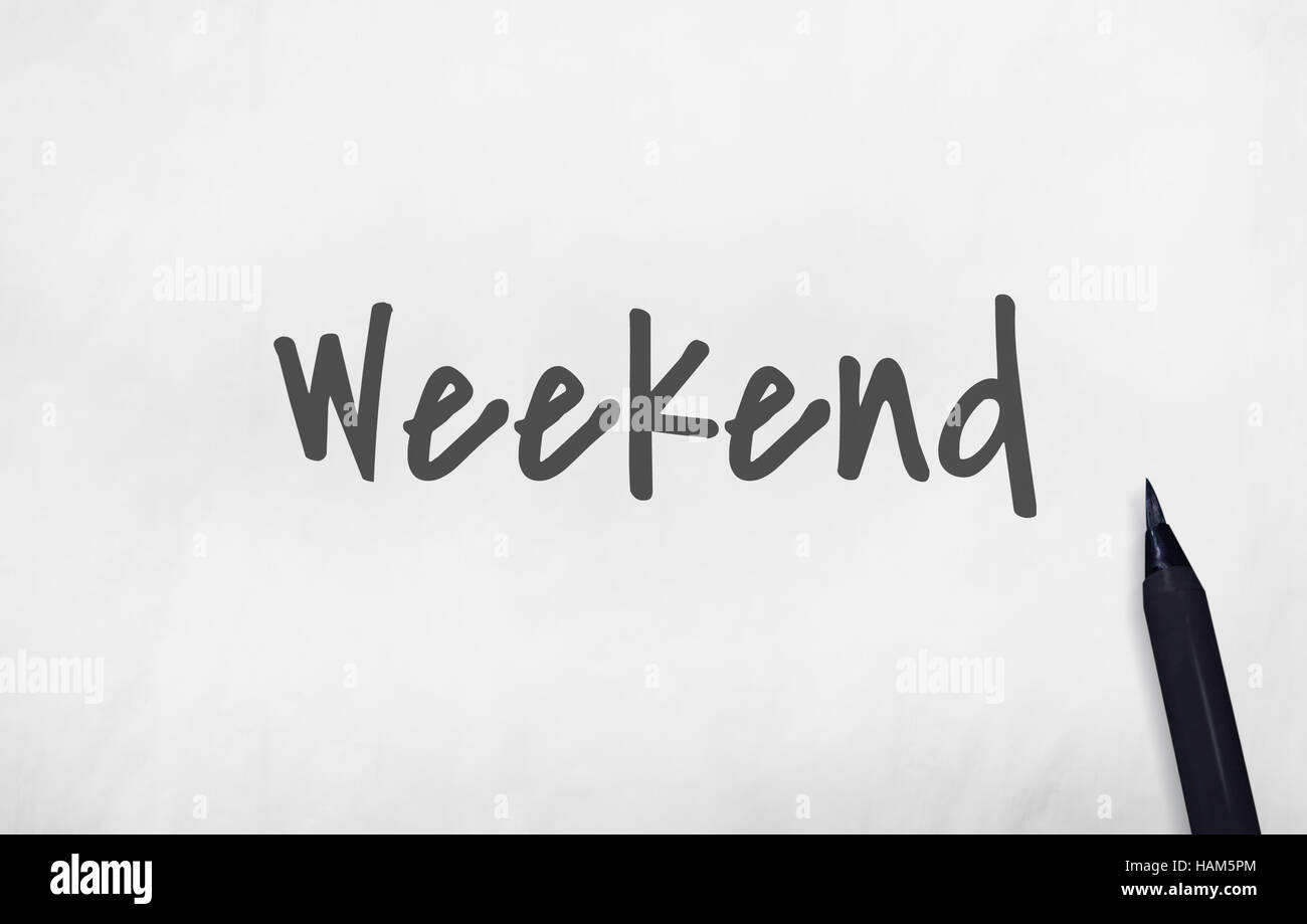 Weekend Planner Agenda Calendar Concept Stock Photo - Alamy