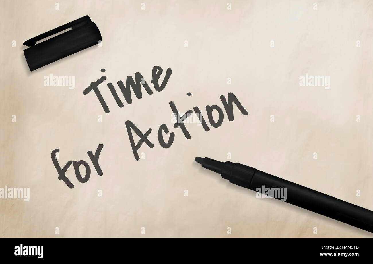 Time For Action Change Concept Stock Photo - Alamy