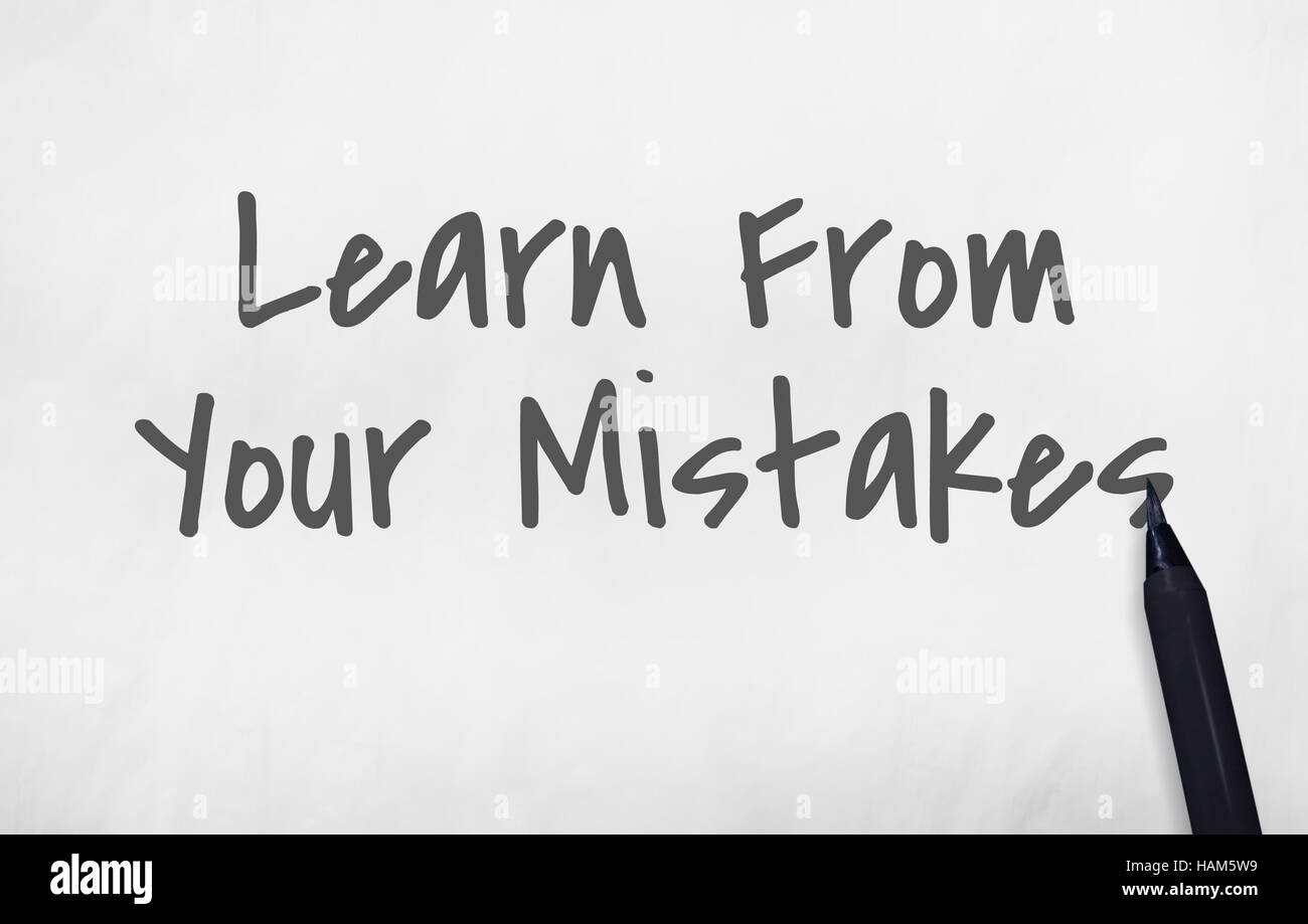 Learn From Your Mistakes Concept Stock Photo - Alamy