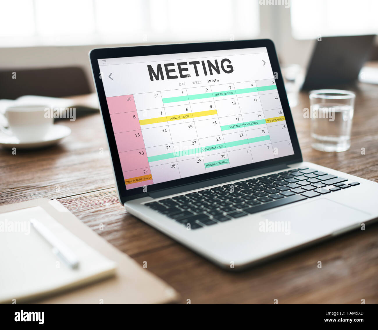 Calendar Agenda Event Meeting Reminder Schedule Graphic Concept Stock ...