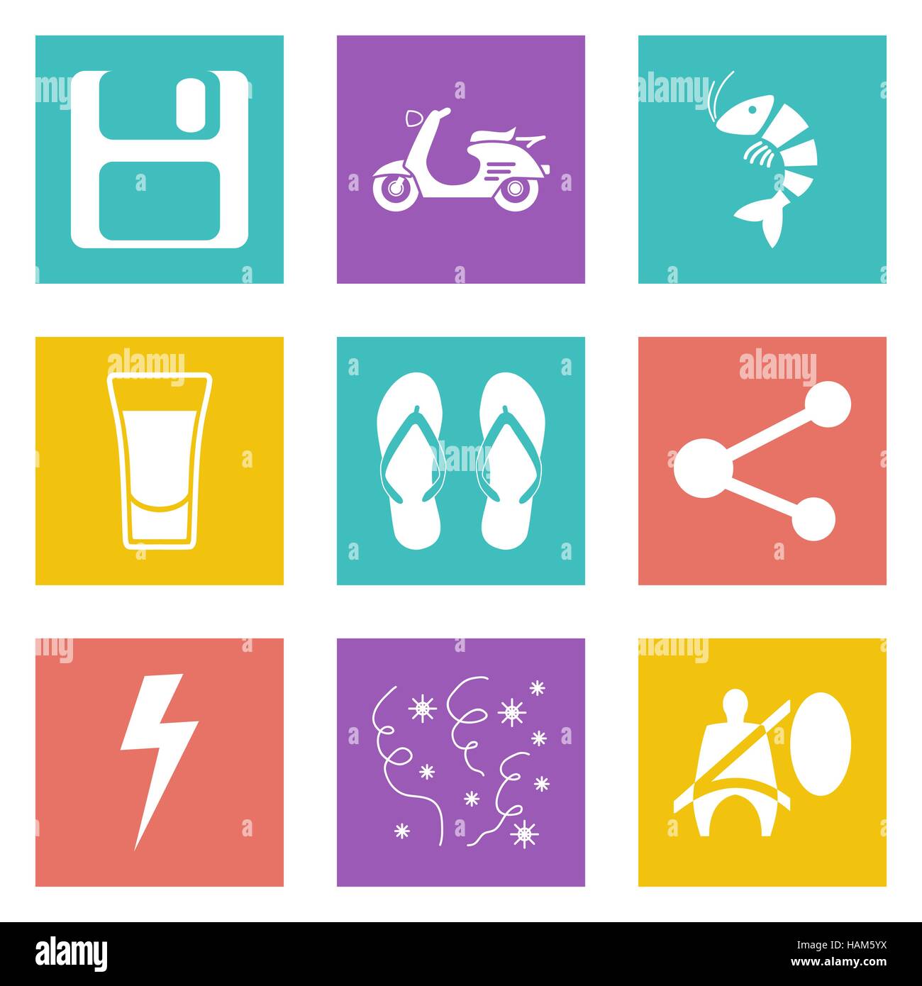 Color icons for Web Design and Mobile Applications set 27. Vector ...