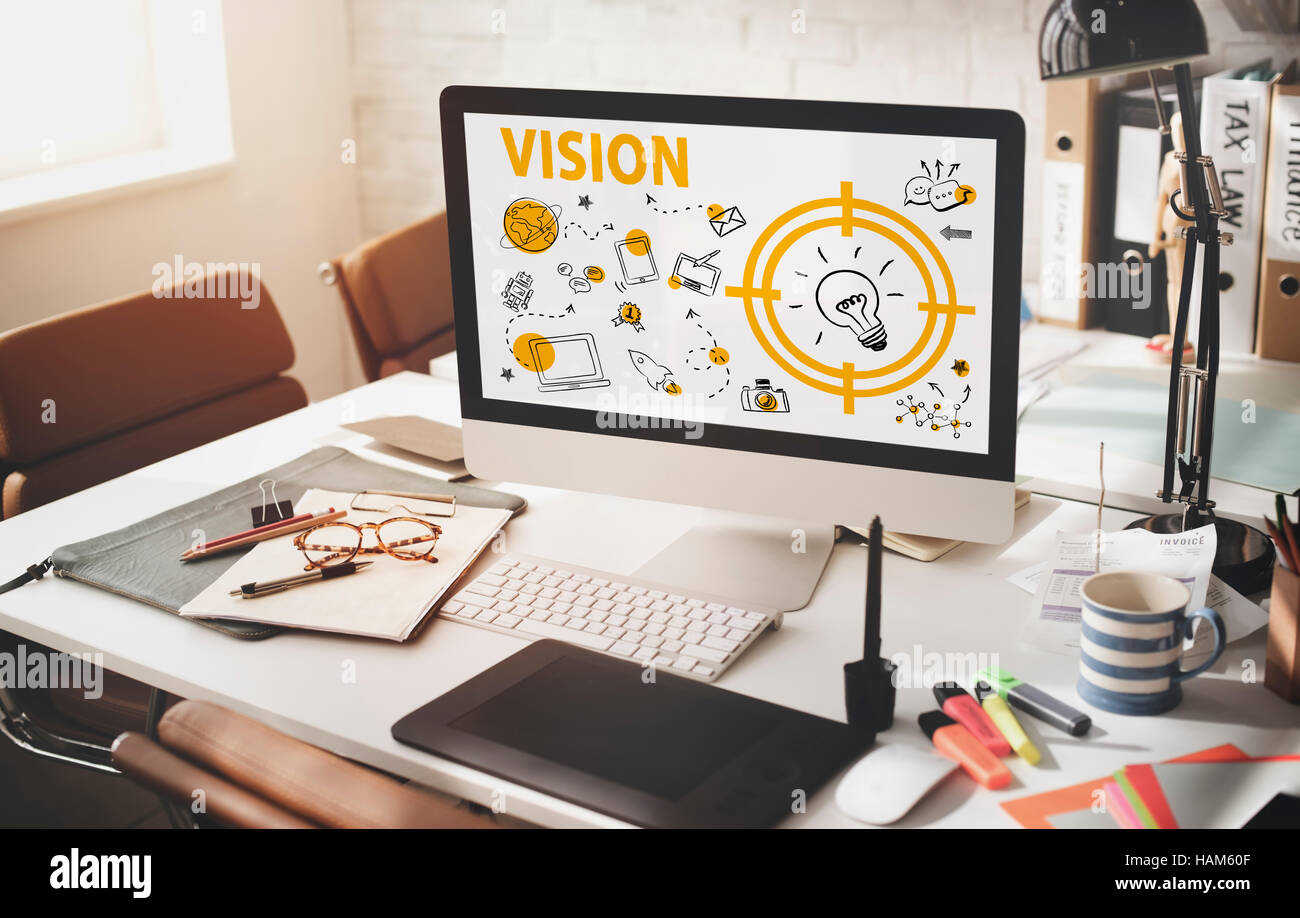 Vision Thinking Progress Invention Design Graphic Concept Stock Photo ...