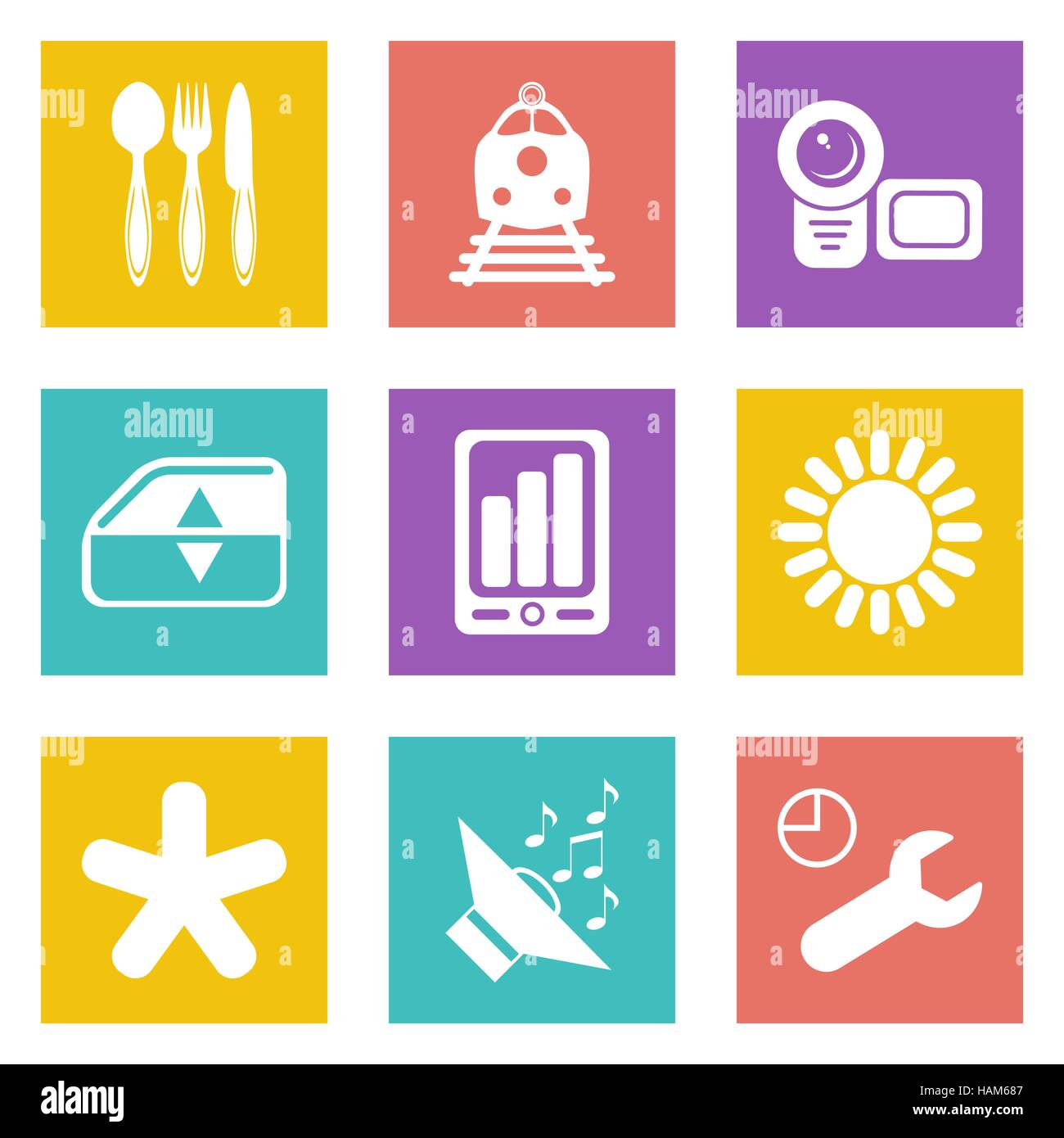 Color icons for Web Design and Mobile Applications set 50. Vector ...