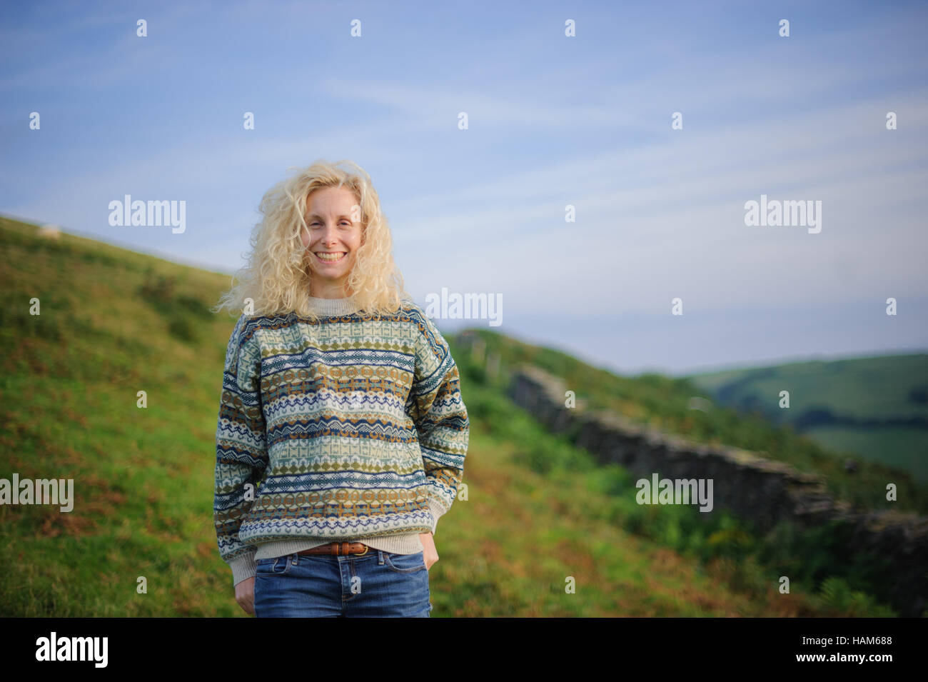 Lady walking in the countryside hi-res stock photography and images - Alamy