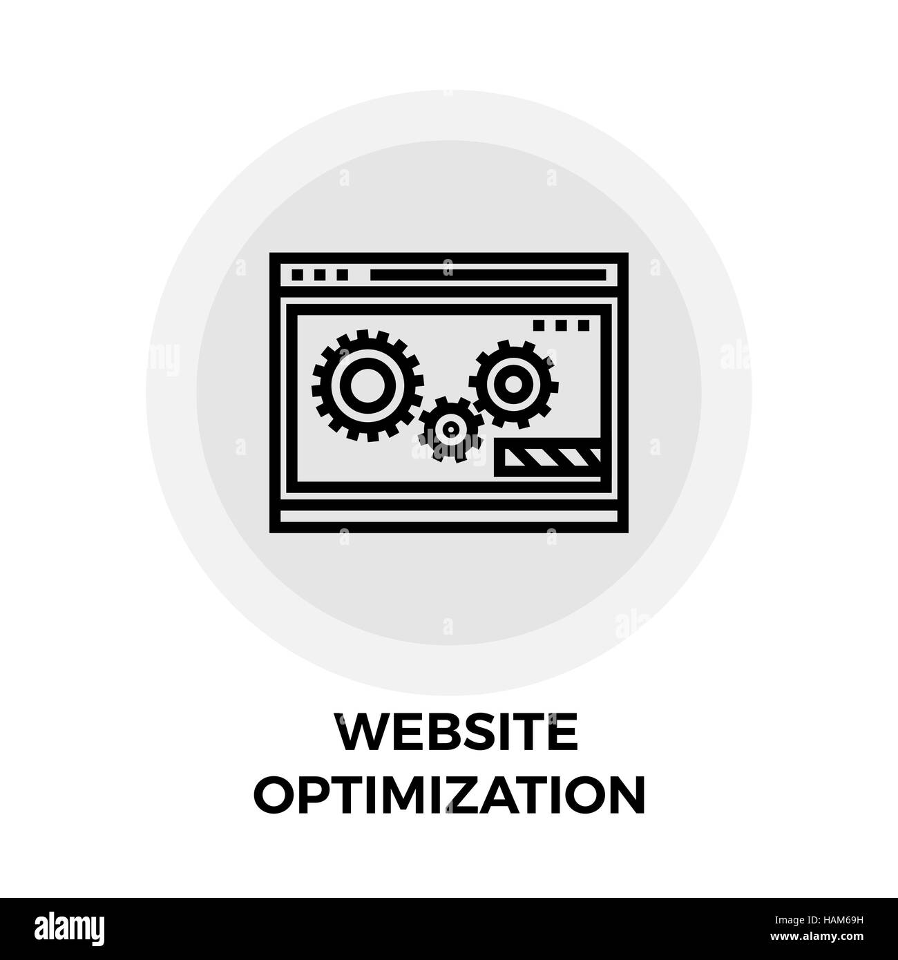 Website Optimization icon vector. Flat icon isolated on the white ...