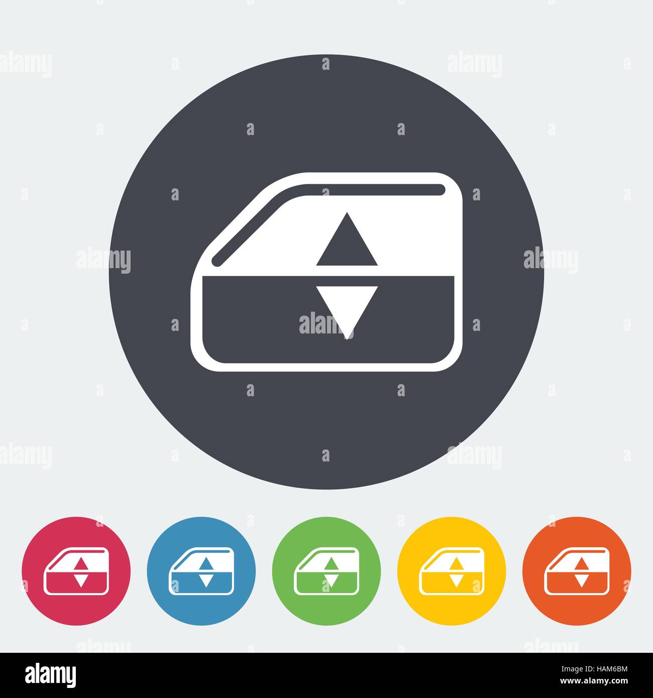 Window lift. Single flat icon on the circle. Vector illustration Stock ...