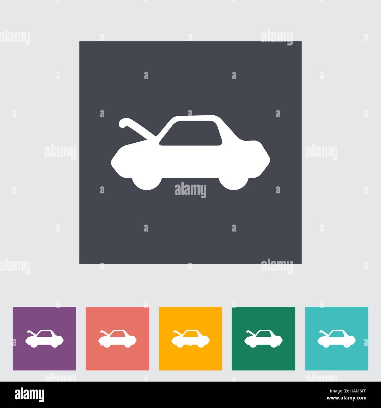 Car flat icon. Single icon. Vector illustration Stock Vector Image ...