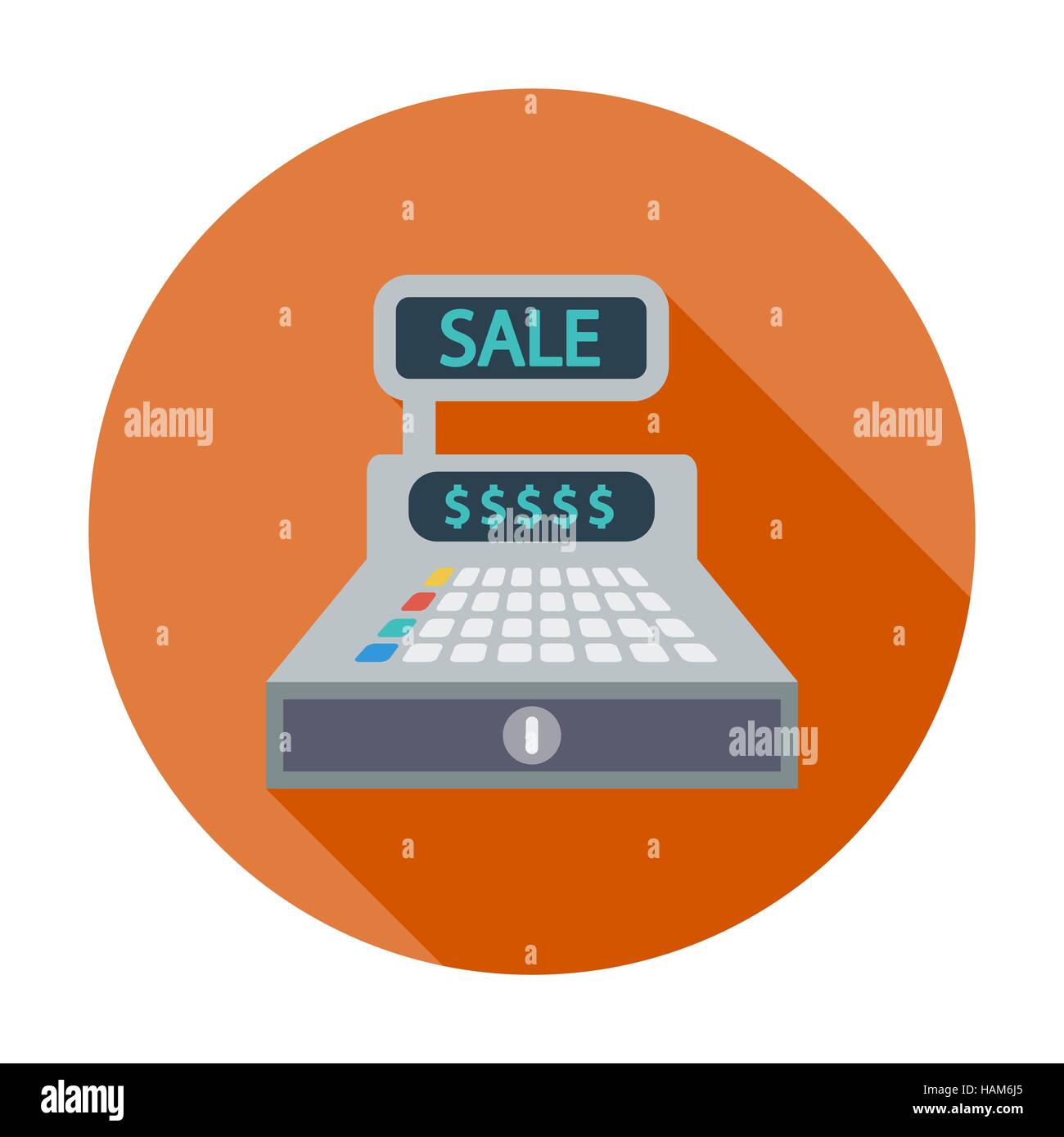 Cash register. Single flat color icon. Vector illustration Stock Vector ...