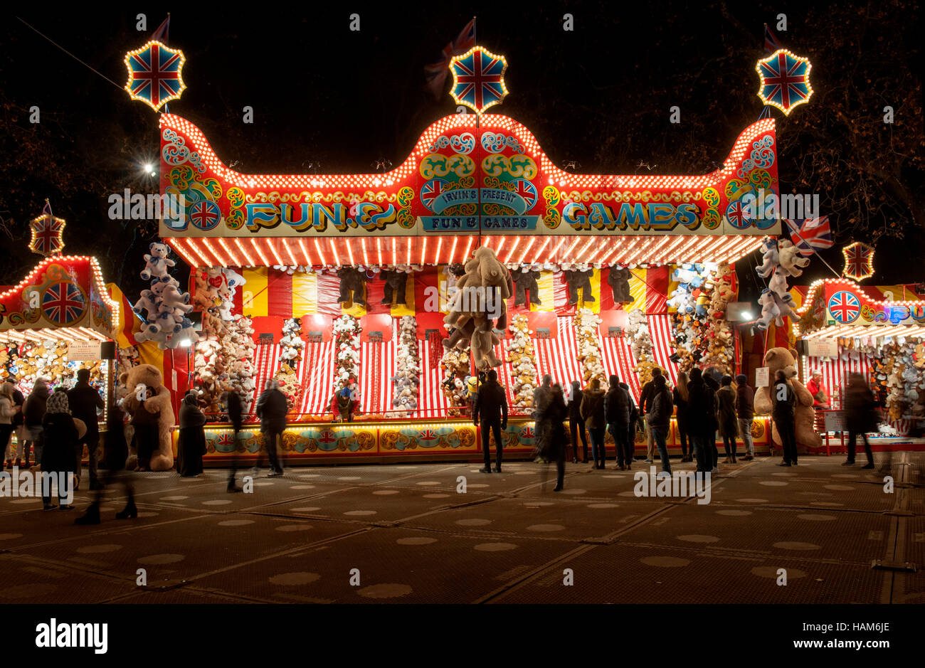 Fair Ground at Winter Wonderland, Hyde Park, London, England, UK Stock ...