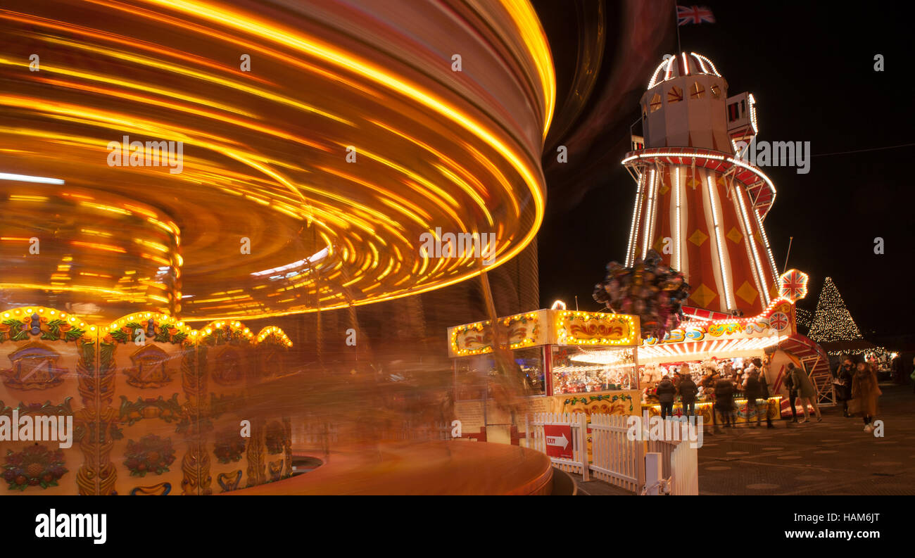 Fair Ground at Winter Wonderland, Hyde Park, London, England, UK Stock ...