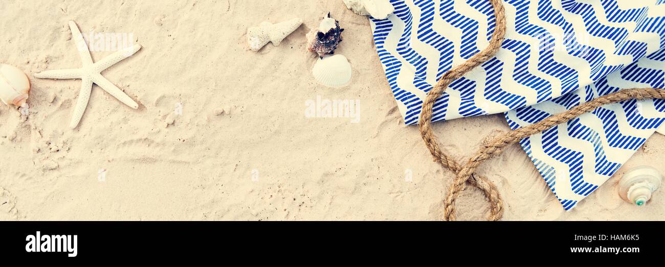 Beach Summer Holiday Vacation Sand Relaxation Concept Stock Photo - Alamy
