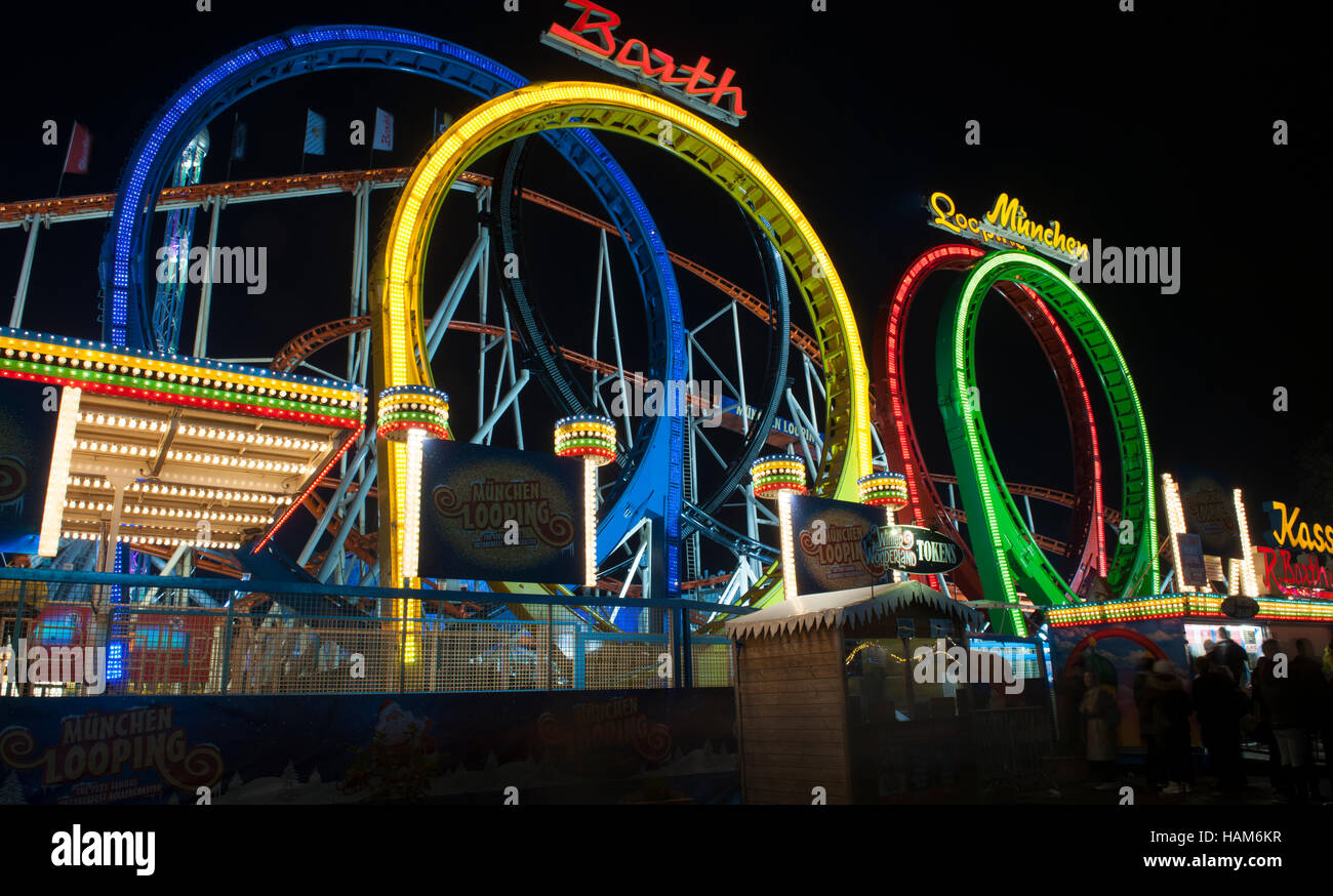 Fair Ground at Winter Wonderland, Hyde Park, London, England, UK Stock ...