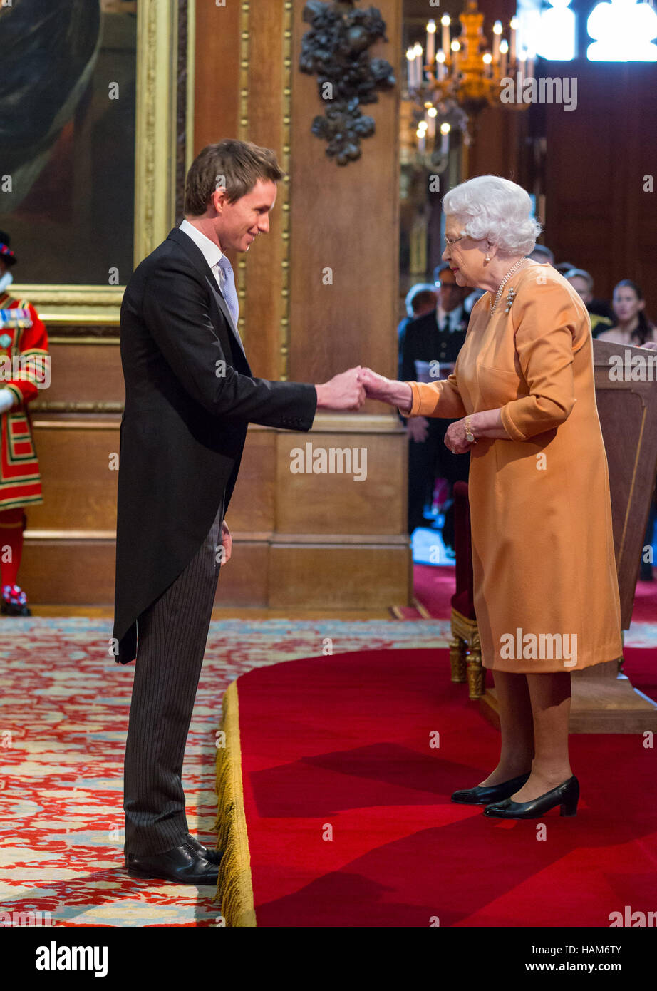 Made obe by queen elizabeth ii investiture ceremony windsor castle hi ...
