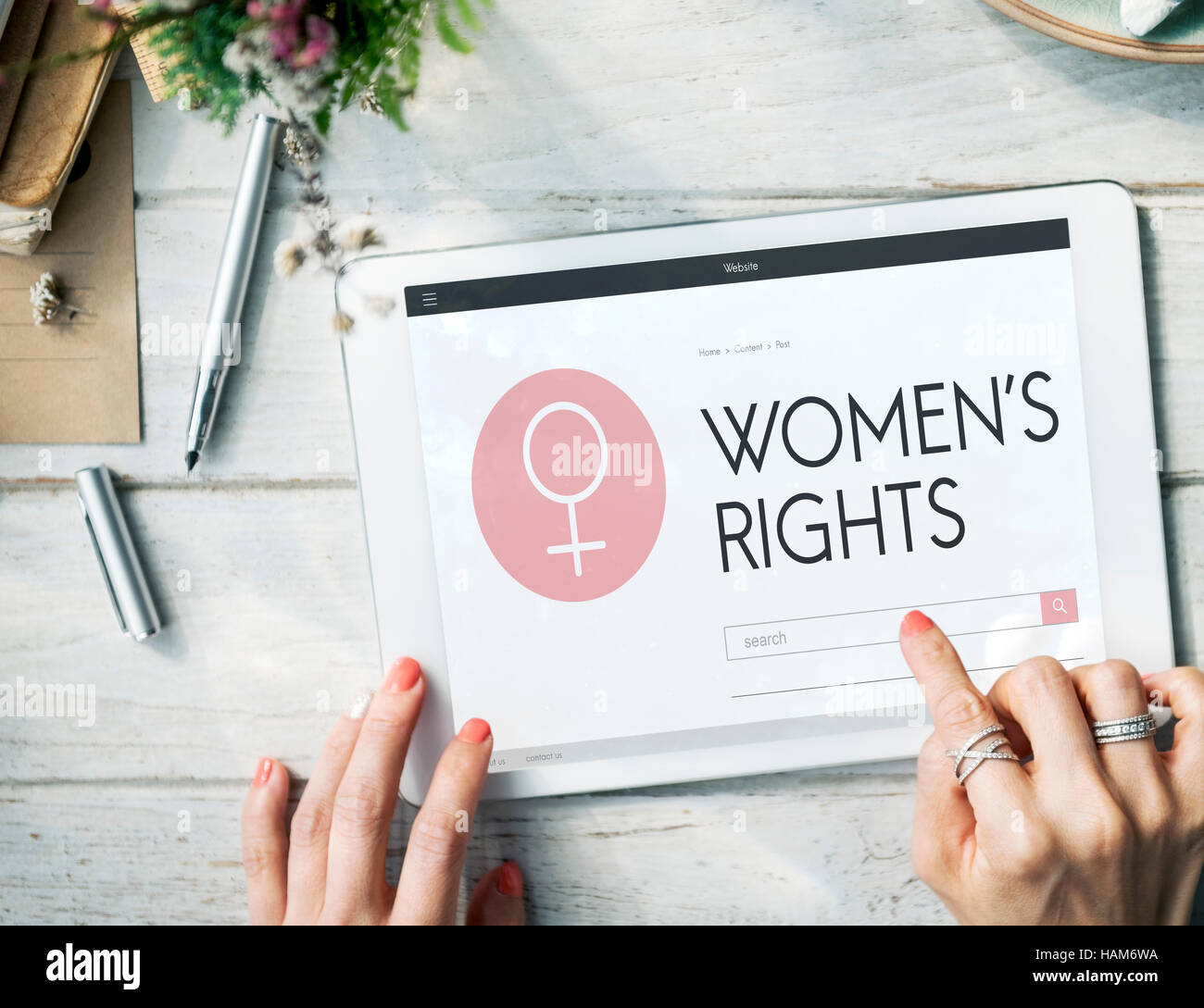 Women Rights Female Woman Girl Lady Feminism Concept Stock Photo - Alamy