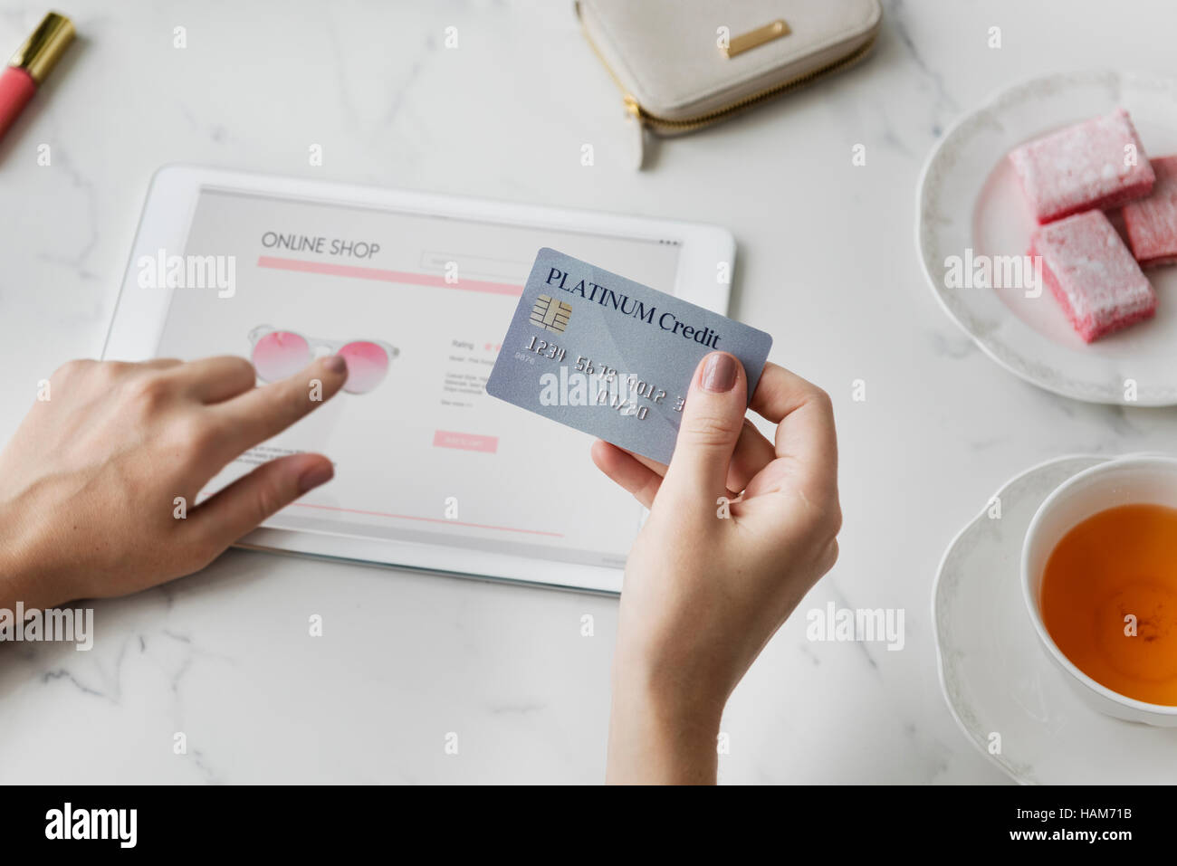 Shopping Online Technology Commercial Buying Concept Stock Photo - Alamy