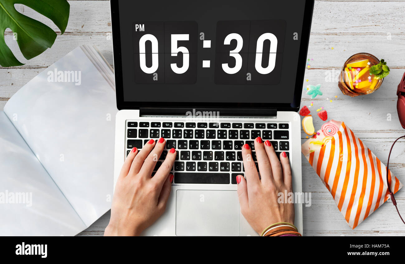 Time Punctual Alarm Second Minute Hour Concept Stock Photo - Alamy